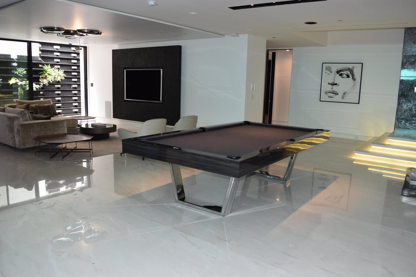 Adam Pool Table - Modern Pool Table - B A Billiards USA Made